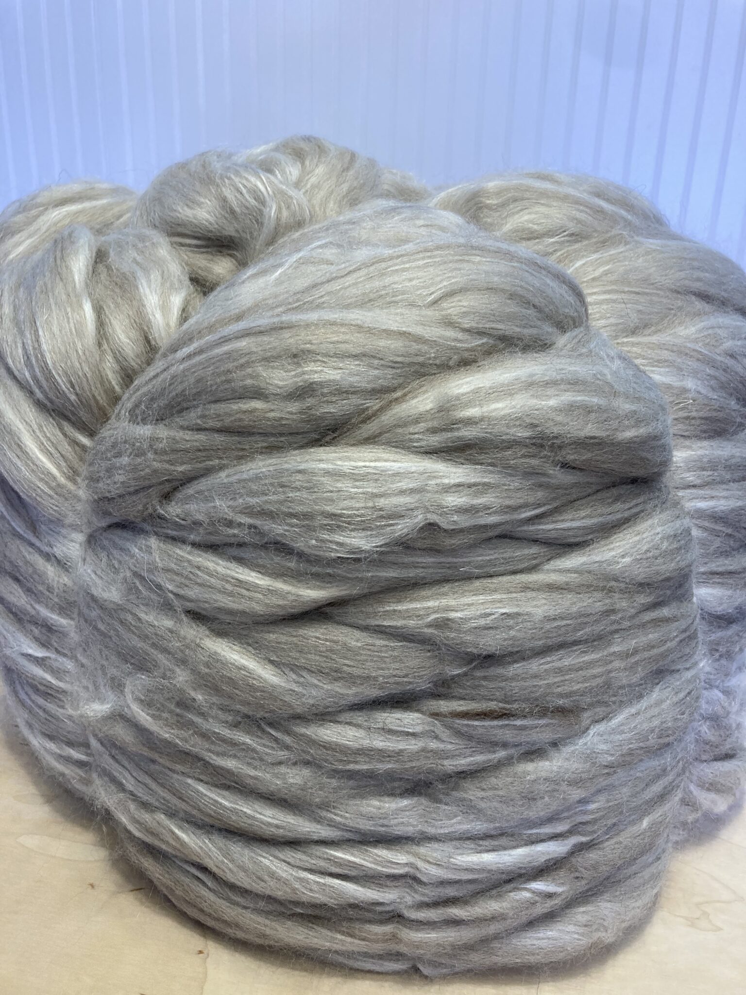 Mixed BFL/Tussah Silk (85/15) (23lb ) – Worsted Spinning New England